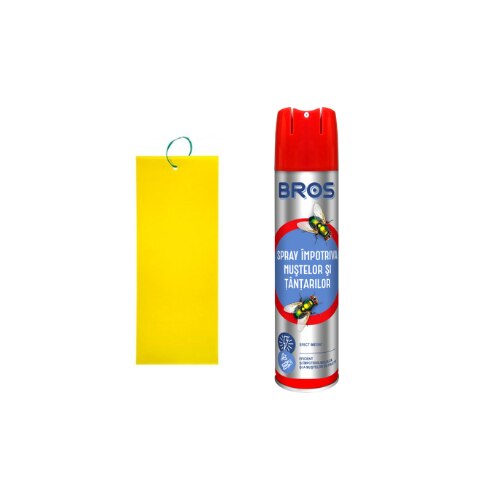 Spray pentru insecte zburatoare cu aerosol BROS, 400 ml + Capcana ...