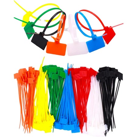 Set 100 etichete cabluri, Nylon, Multicolor - eMAG.ro