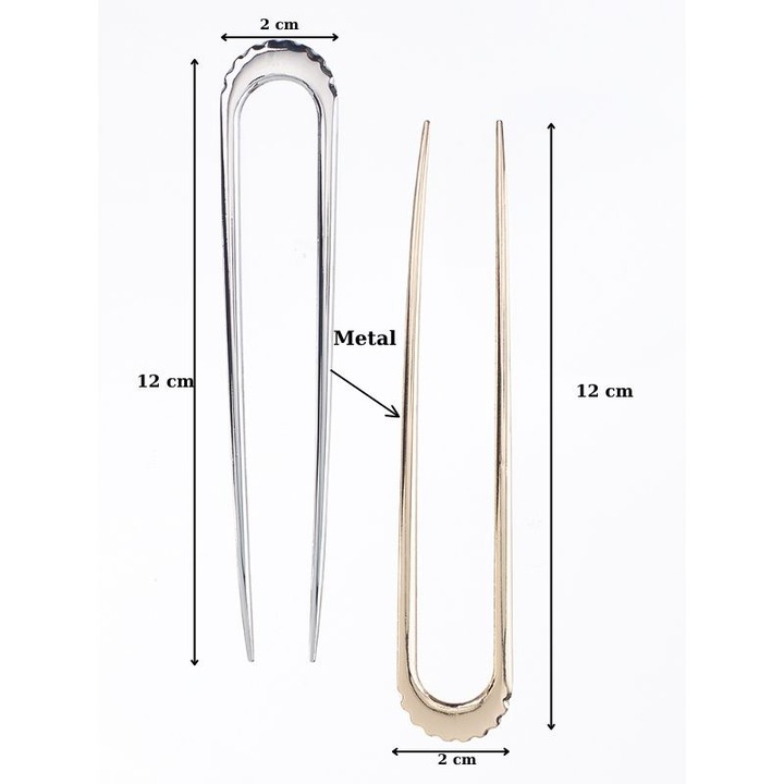 Set 2 ace par argintiu si auriu, 12 cm x 2 cm, metal, model betisor par ...