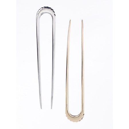 Set 2 ace par argintiu si auriu, 12 cm x 2 cm, metal, model betisor par ...