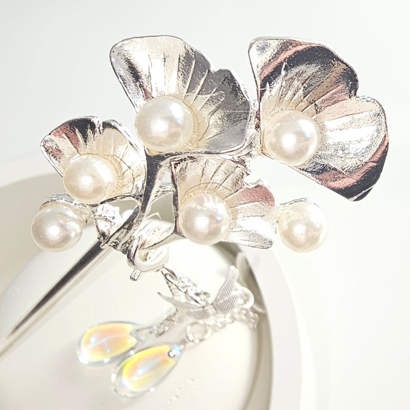 Ac par cu perle argintiu - eMAG.ro