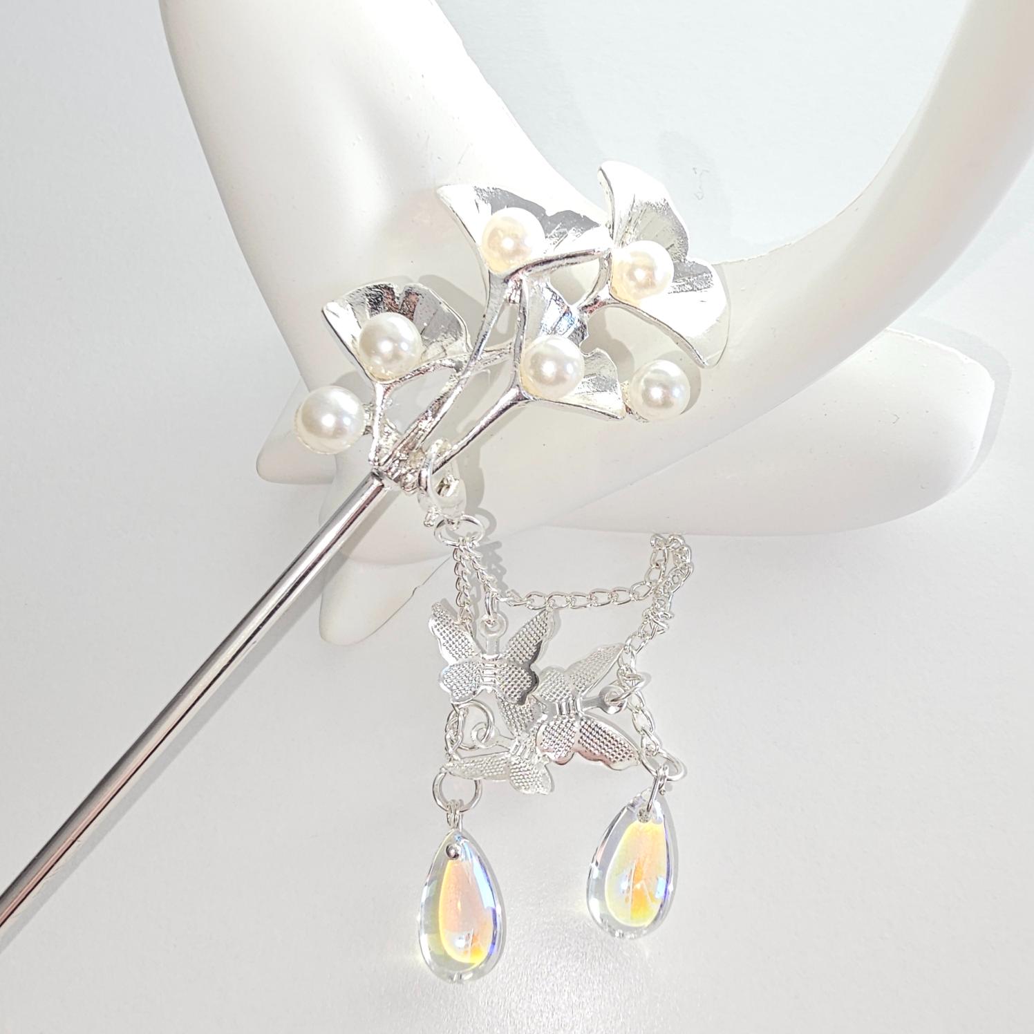 Ac par cu perle argintiu - eMAG.ro