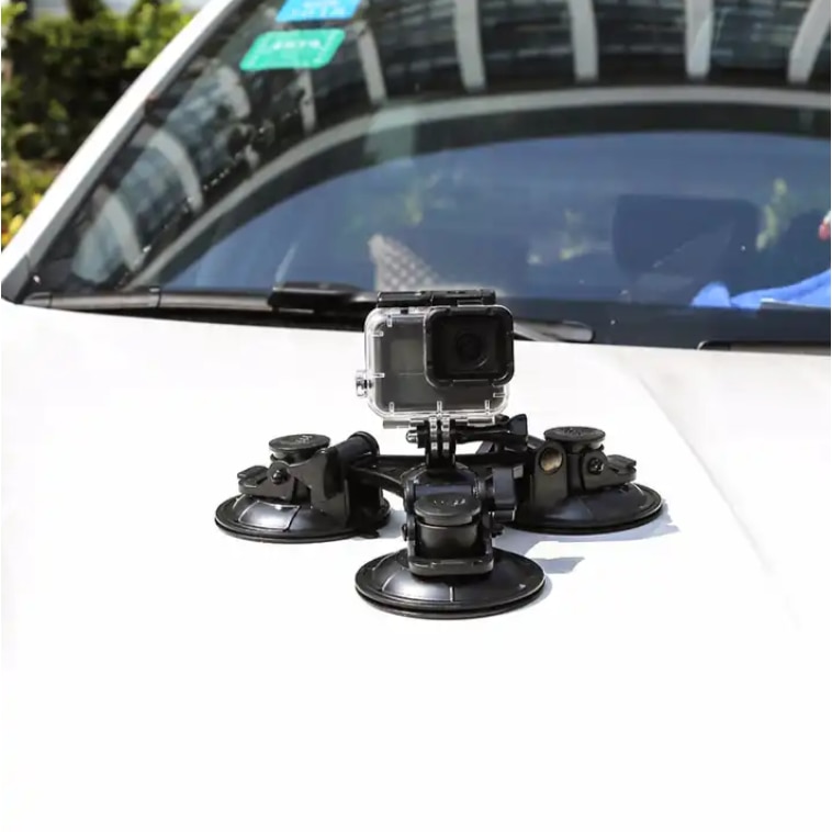 Sistem Fixare Cu 3 Ventuze de 9 cm pentru camera video sport Gopro Hero ...