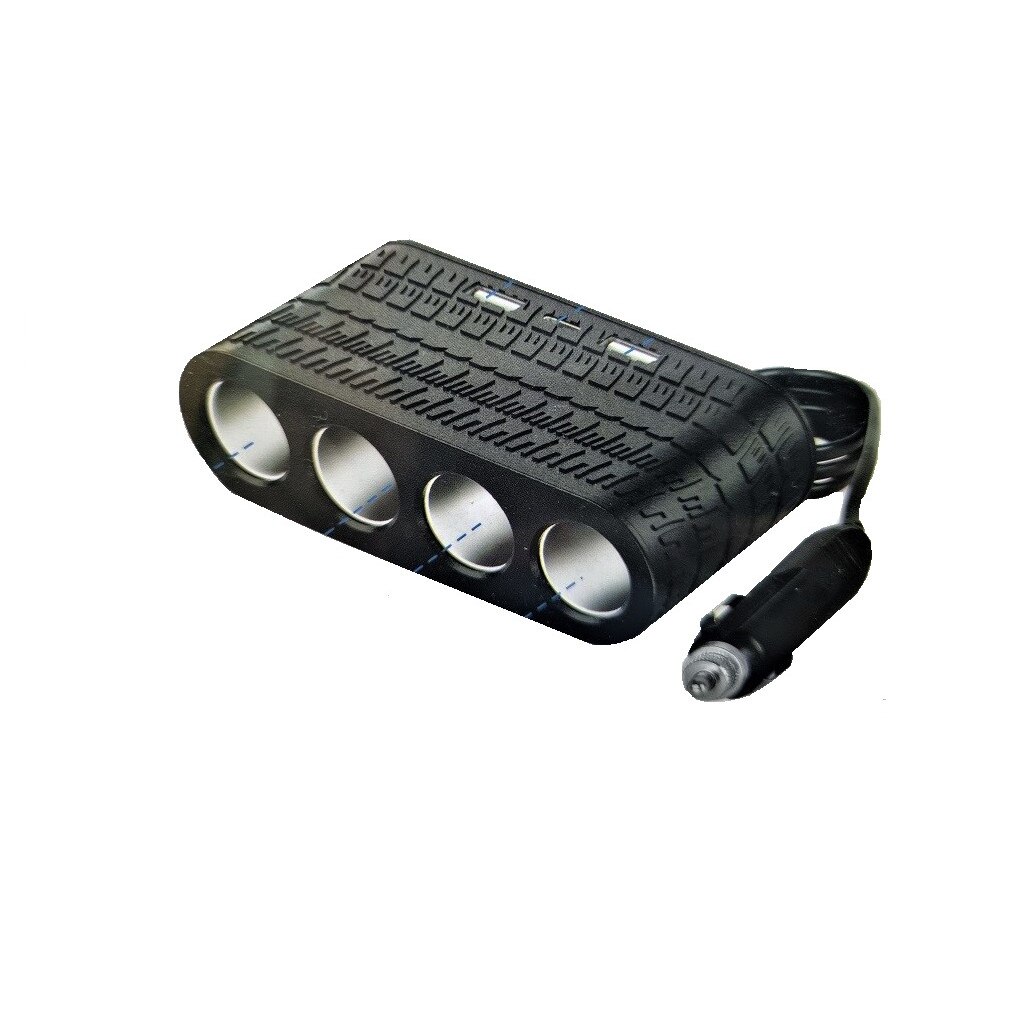 Multiplicator Priza Bricheta Auto, Cu 4 Iesiri Independente, 120W, 2 x ...