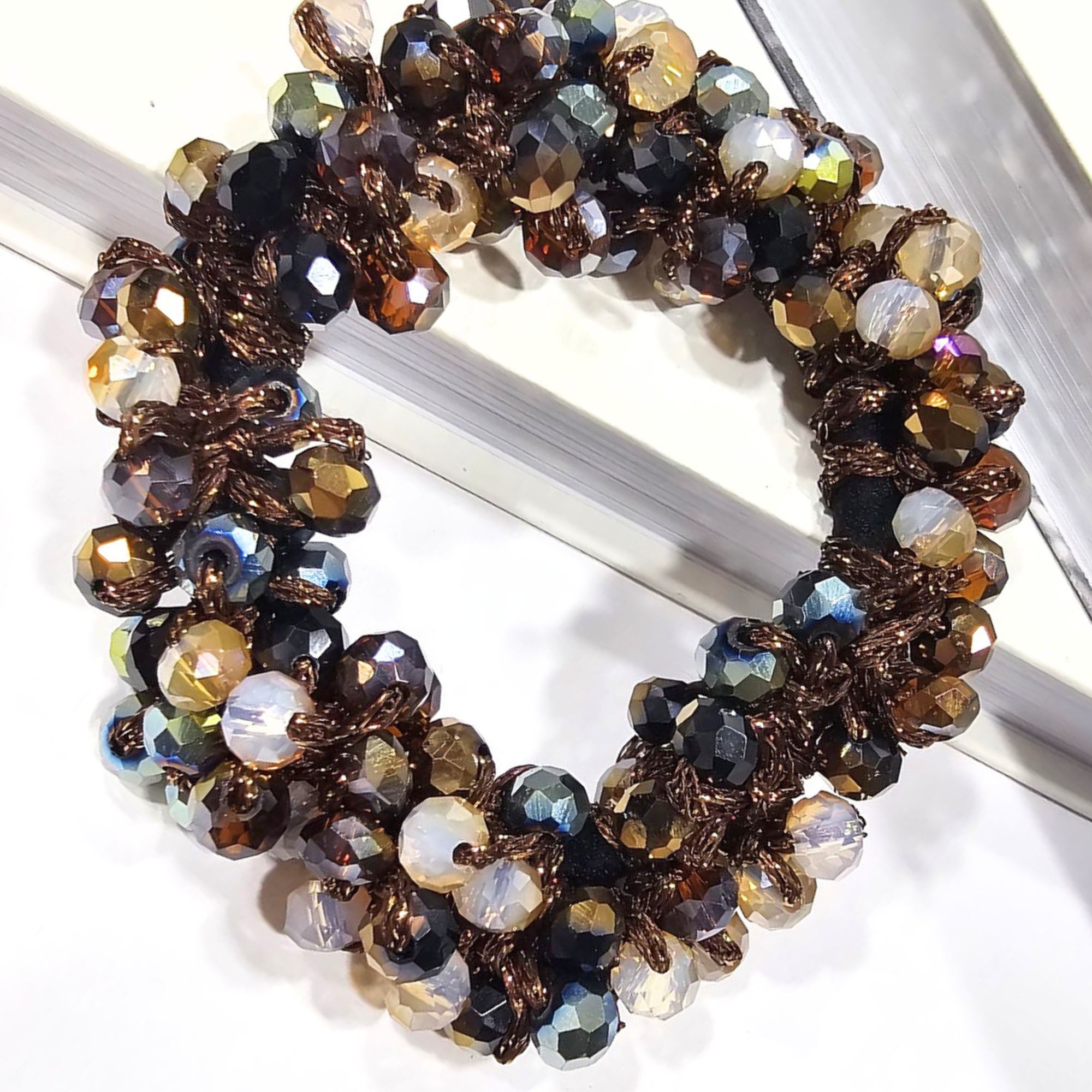 Elastic par cu strasuri maro - eMAG.ro