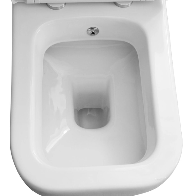 Set WC cu functie bideu si baterie premontata Cerastyle Noura, capac ...