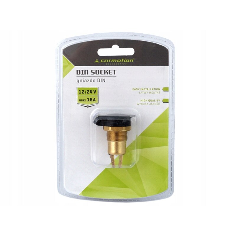 Priza bricheta auto, Carmotion, 12 V, 15 A, Negru/Auriu - eMAG.ro