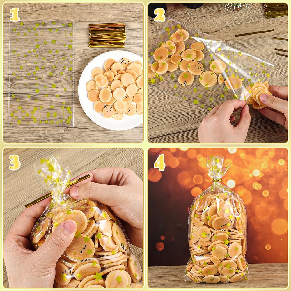Set 100 pungi alimentare, Ronyes®, Plastic, 15×24 cm - eMAG.ro