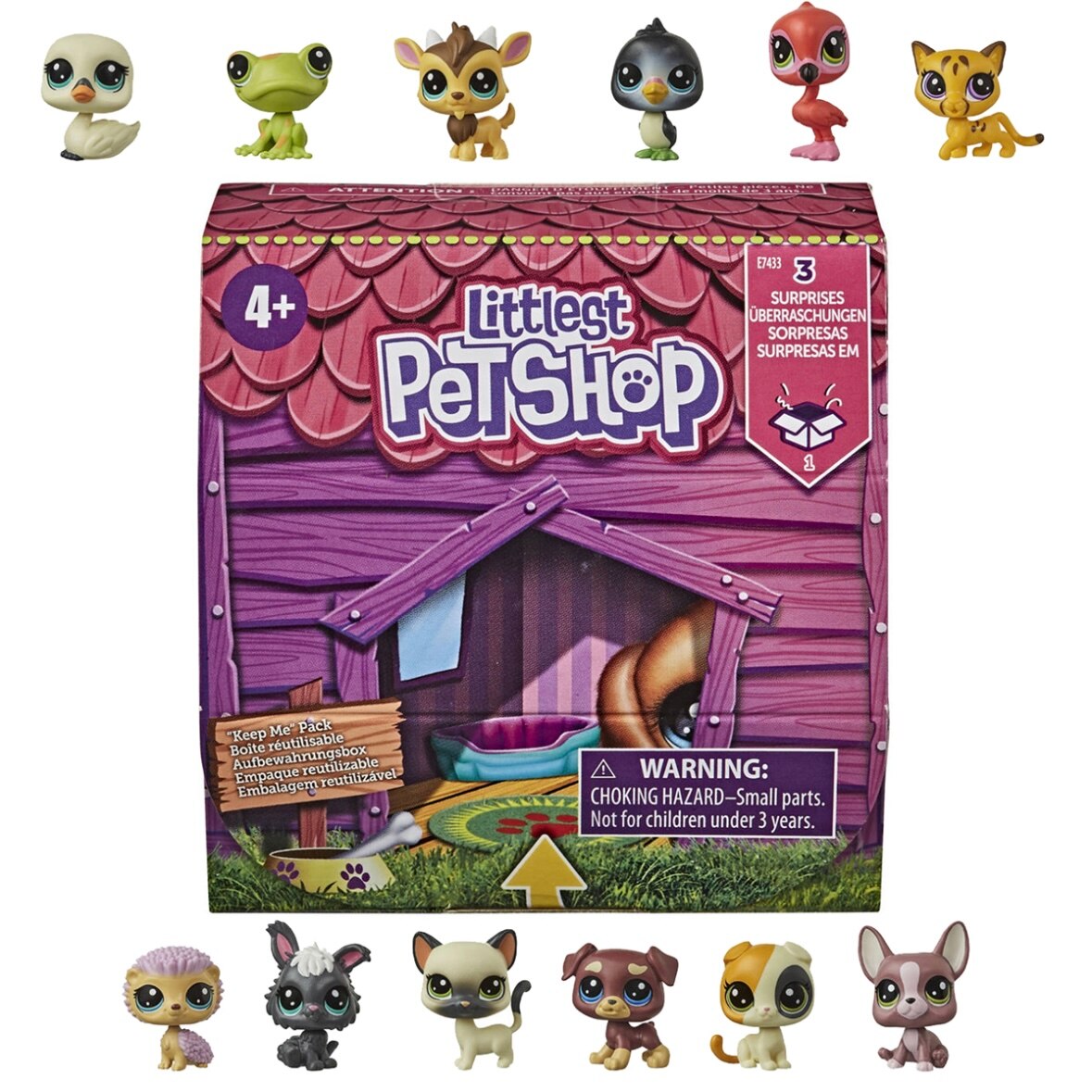 Set Figurine Littlest Pet Shop, Hasbro, Cozy Pet House, Mystery Box cu ...