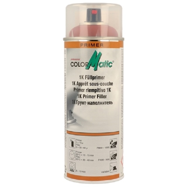 Spray grund Colormatic 1K Primer Filler Red HG8, rosu, 400 ml - eMAG.ro