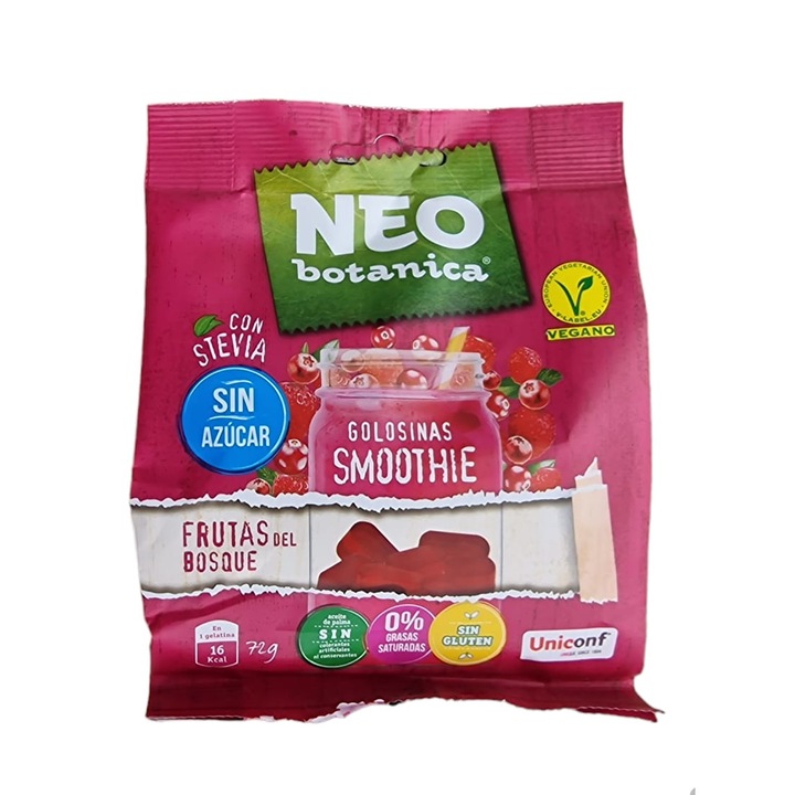 Bomboane din jeleu cu fructe de padure fara zahar NEO Botanica 72g ...