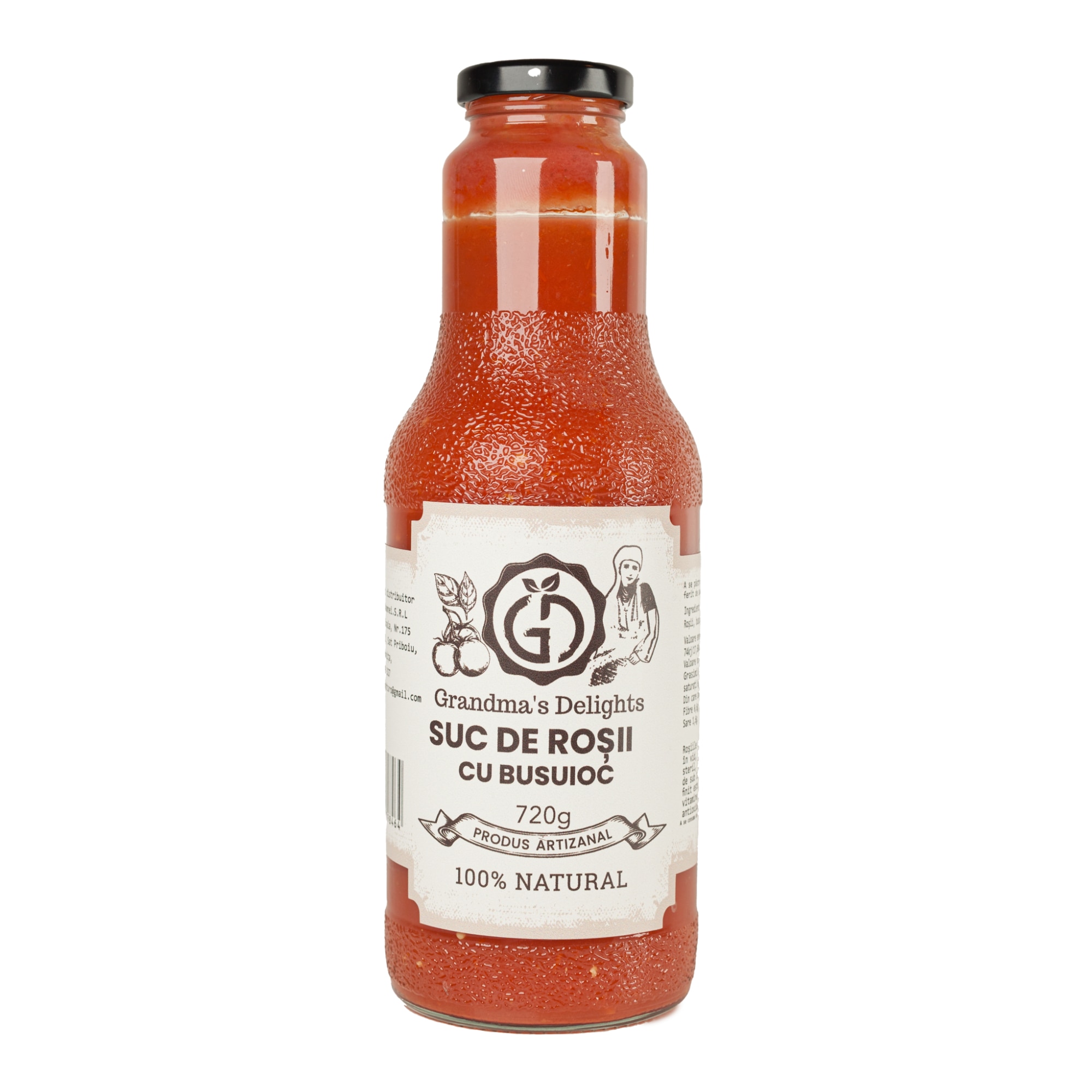 Suc de rosii cu busuioc, Grandma`s Delights, 720ml - eMAG.ro