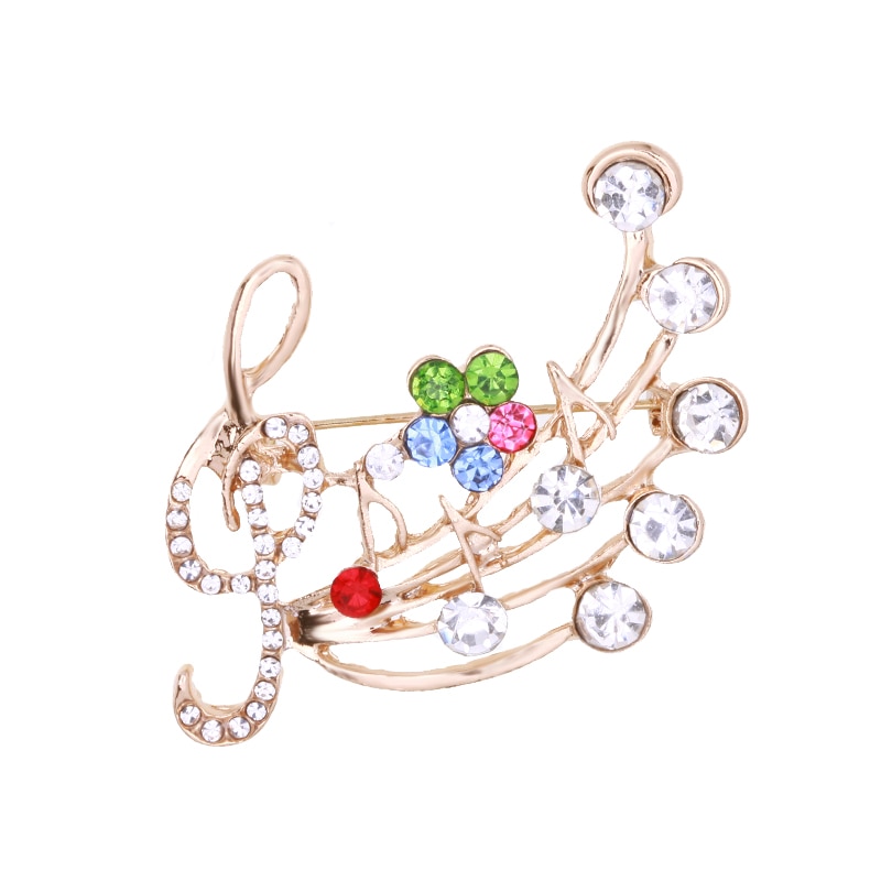 Martisor Brosa Cheia sol cu Portativ si Note Muzicale - eMAG.ro