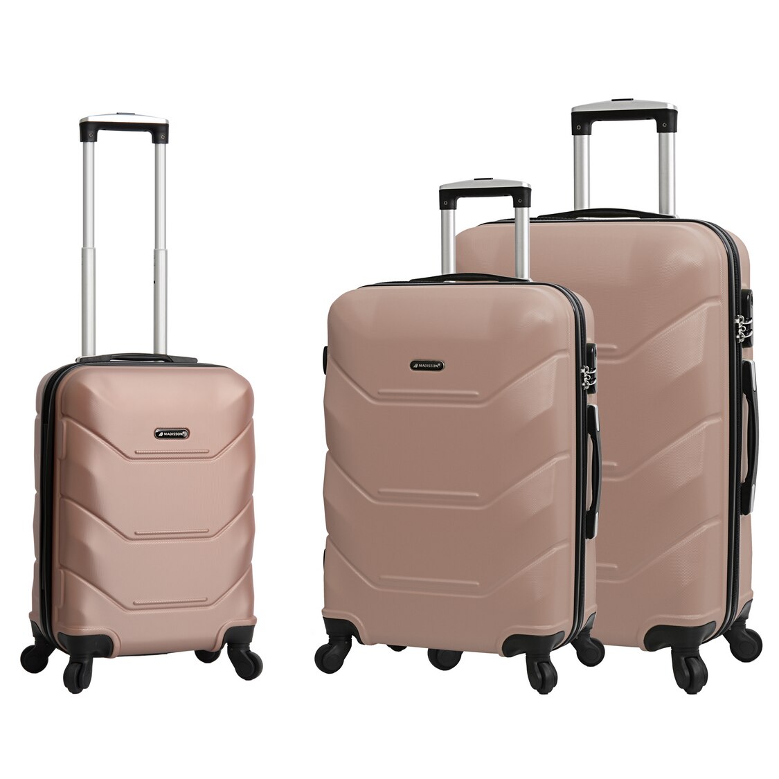 Set Trolere ABS Madisson, 4 Roti, SW32303, 3 Piese, Auriu - eMAG.ro