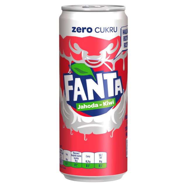 Bautura Carbogazoasa, Fanta Capsuni & Kiwi Zero Zahar, 330ml - eMAG.ro