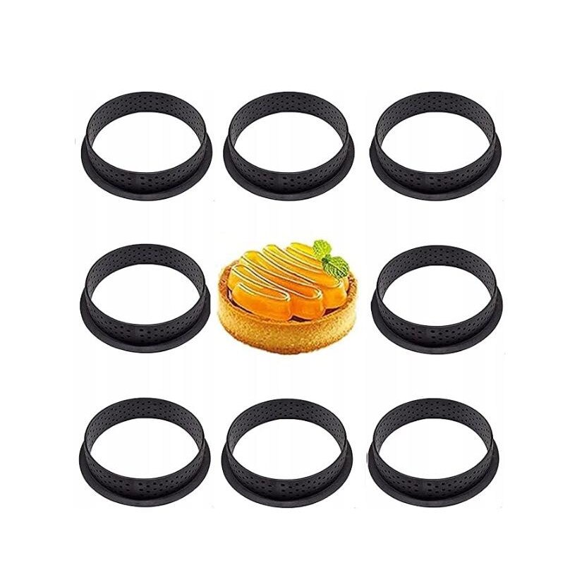 Set 8 forme prajituri, Plastic, 8cm, Negru - eMAG.ro