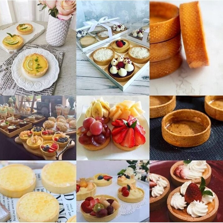 Set 8 forme prajituri, Plastic, 8cm, Negru - eMAG.ro