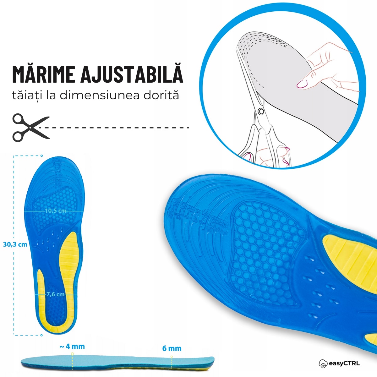 Set 2 Branturi ortopedice din gel, uz zilnic, marime ajustabila 38-45 ...