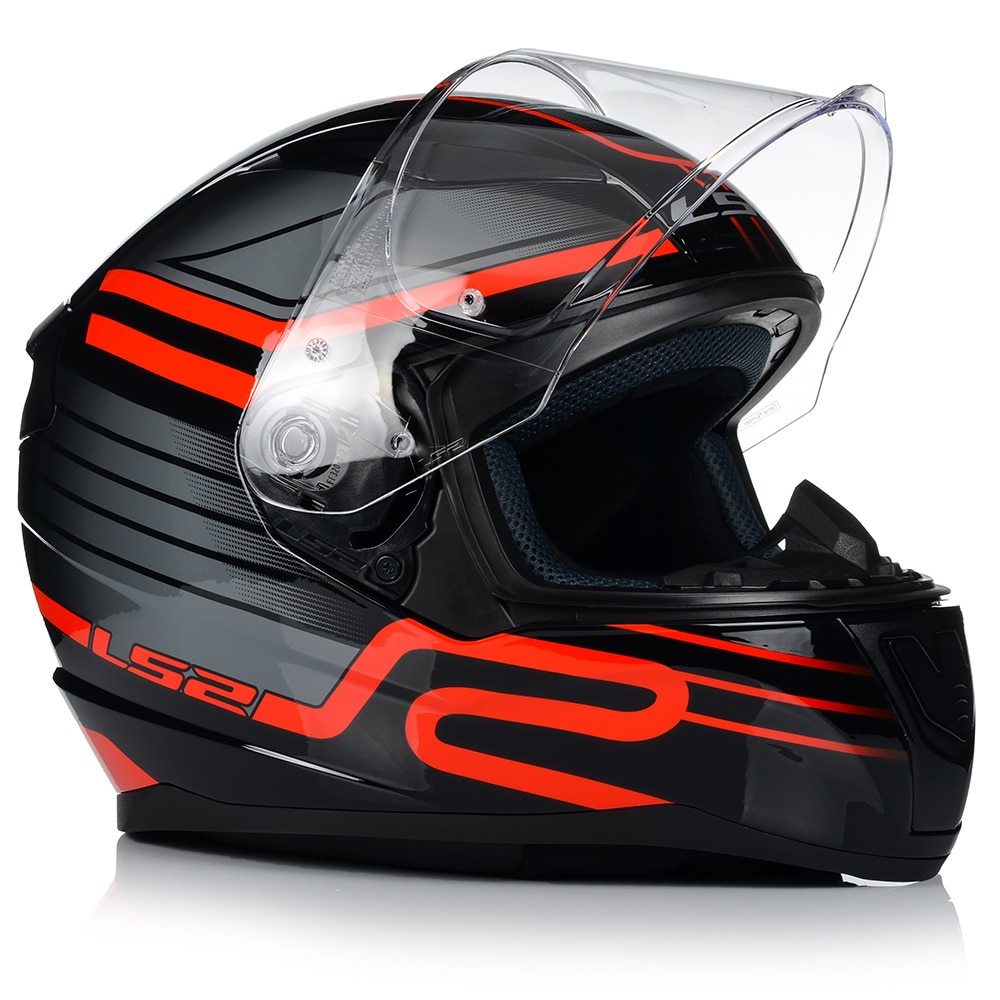 Motoros sisak, LS2 FF353, Rapid II, piros/fekete, UV védelem, ABS, M 57 ...