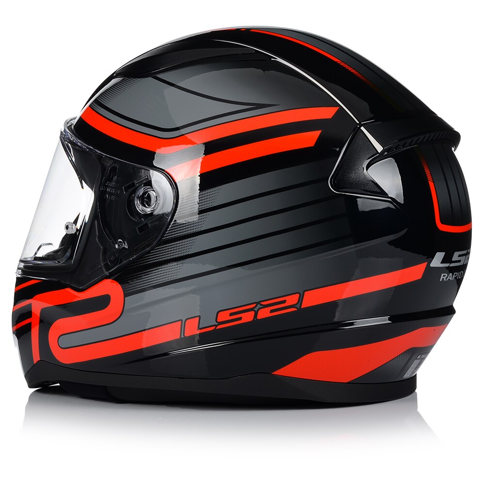 Motoros sisak, LS2 FF353, Rapid II, piros/fekete, UV védelem, ABS, M 57 ...