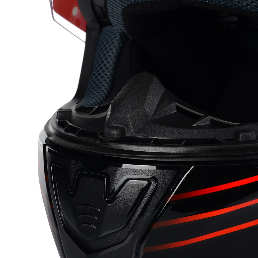 Motoros sisak, LS2 FF353, Rapid II, piros/fekete, UV védelem, ABS, M 57 ...