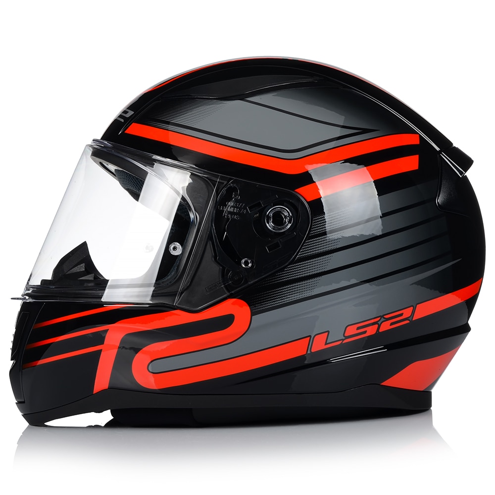 Motoros sisak, LS2 FF353, Rapid II, piros/fekete, UV védelem, ABS, M 57 ...