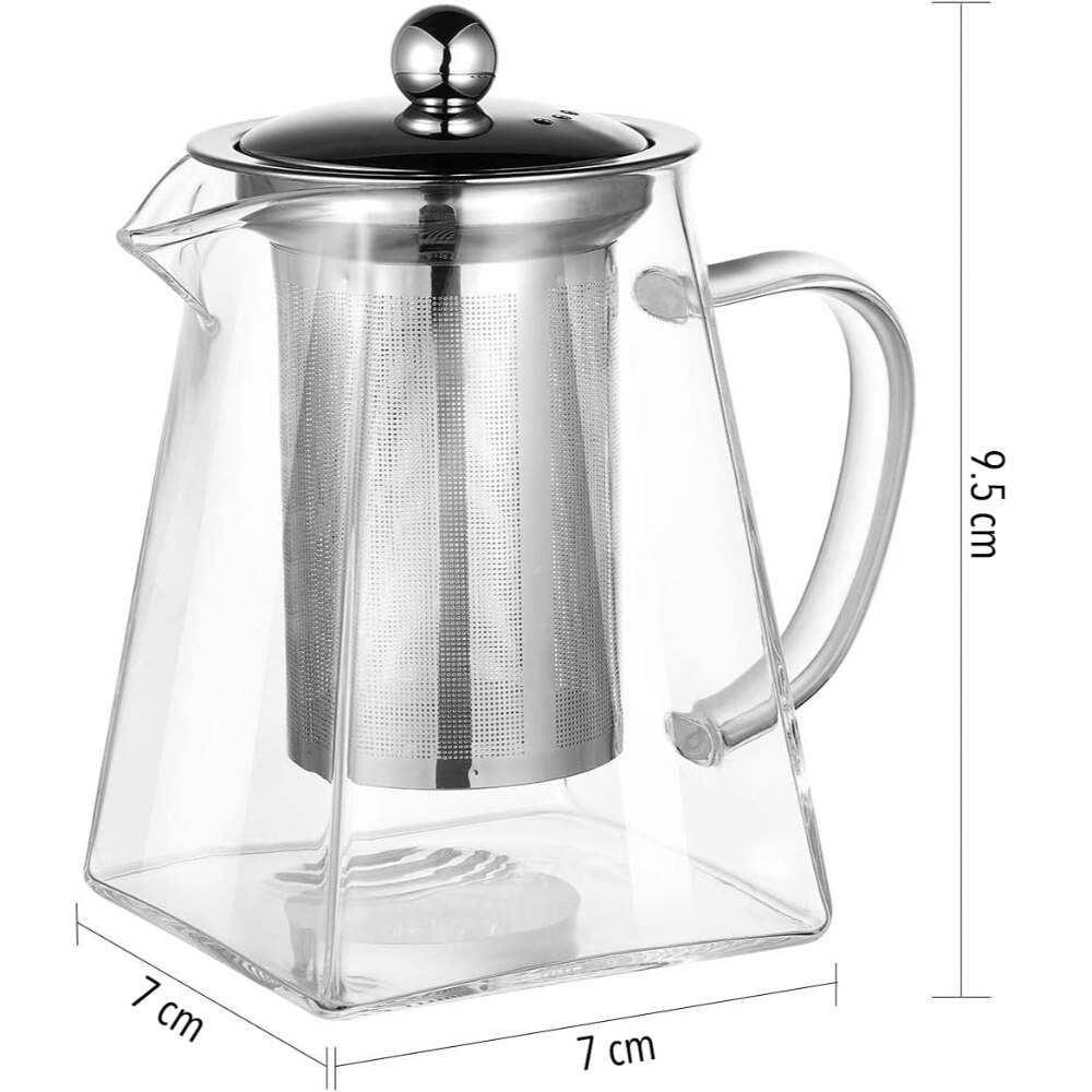 Set 4 ceainice, Quasar & Co.®, recipiente pentru ceai/cafea cu infuzor ...