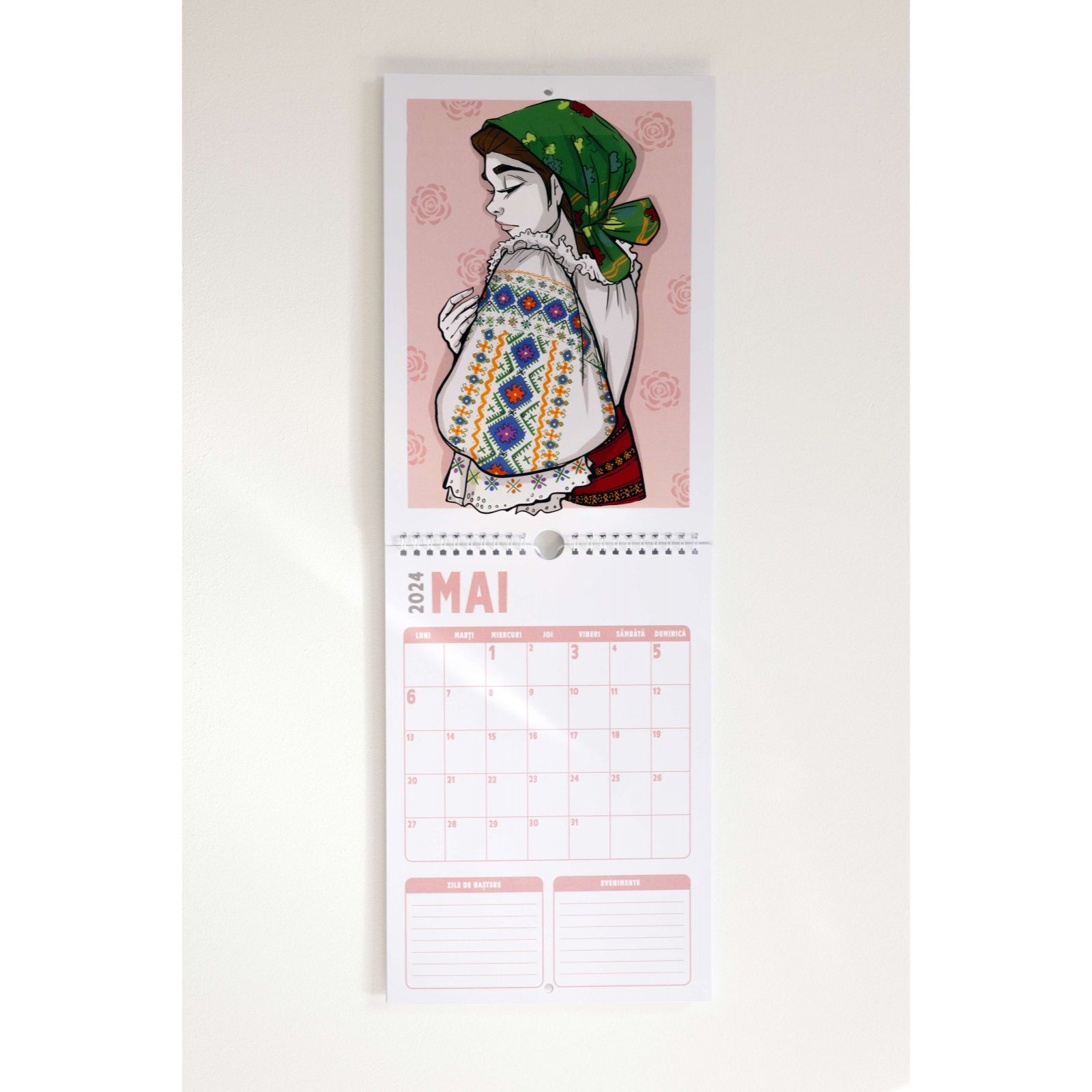 Calendar perete, Ronic X, ilustratii Romancute, A4, 12+1 file, carton ...