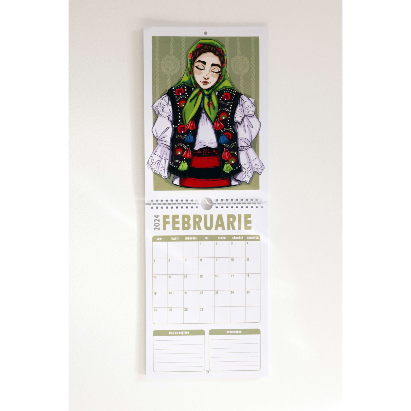 Calendar perete, Ronic X, ilustratii Romancute, A4, 12+1 file, carton ...