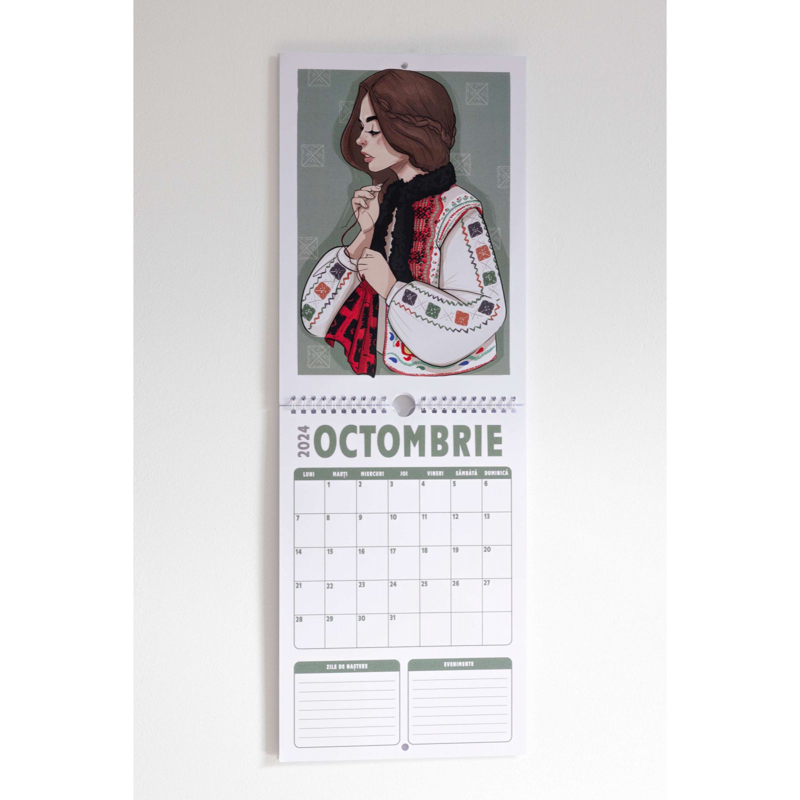 Calendar perete, Ronic X, ilustratii Romancute, A4, 12+1 file, carton ...
