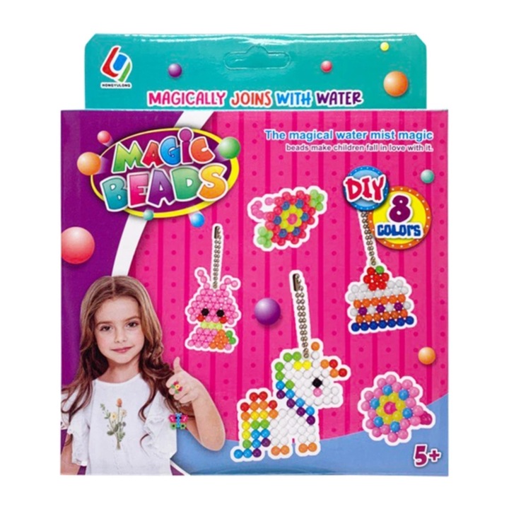 Set creativ, bilute colorate DIY- Magic Beads - eMAG.ro
