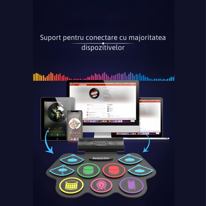 Set tobe electronice MaGeCa® cu pedale de picior, Design compact si ...