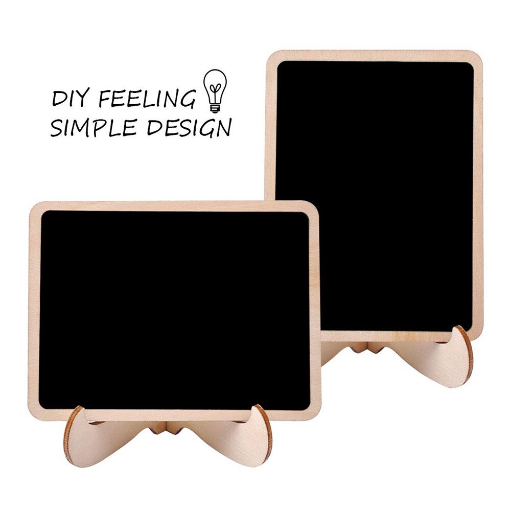 Set 20 tablite pentru scris, Lemn, 10x7.5cmx0.3cm, Negru/Natur - eMAG.ro