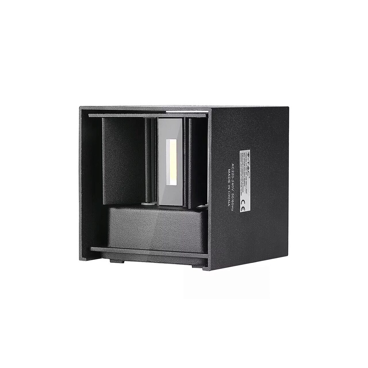 Стенна led лампа Cube, 660 lm, 6W, 3000K, 100 x 100 x 100 mm, алуминий ...