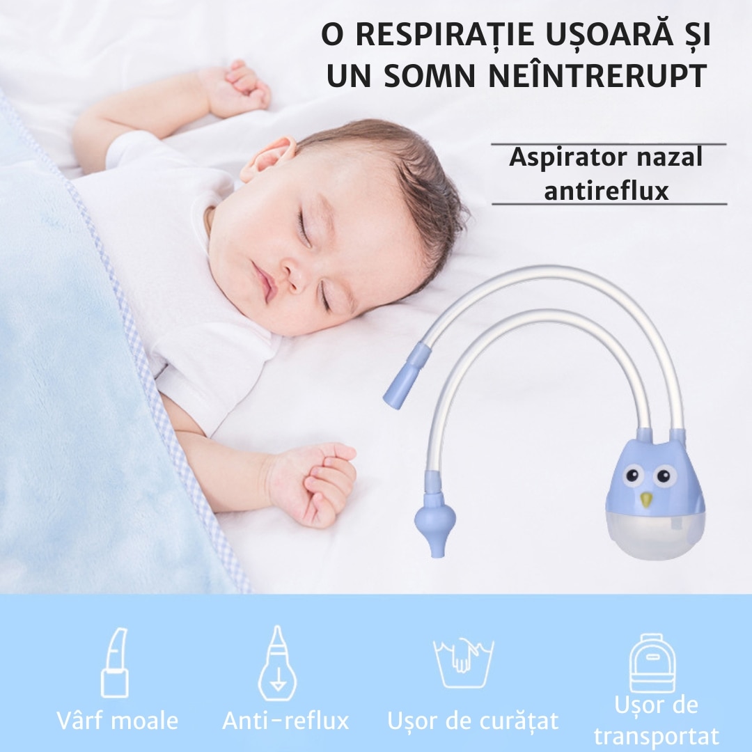 Aspirator nazal bebelusi si copii, 1 x Seringa pentru lavaj nazal, 1 x ...