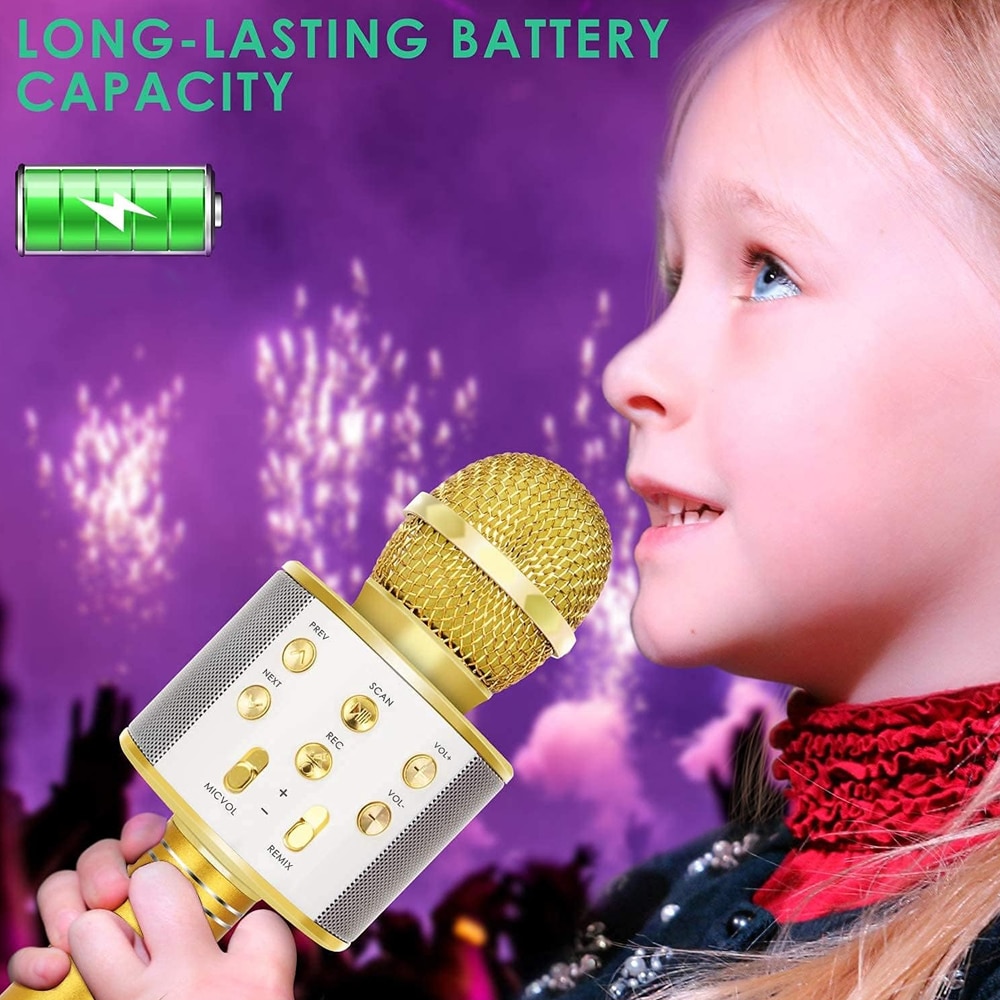 Microfon Karaoke cu Boxa pentru Copii Saiconcept®, Bluetooth, Frecventa ...