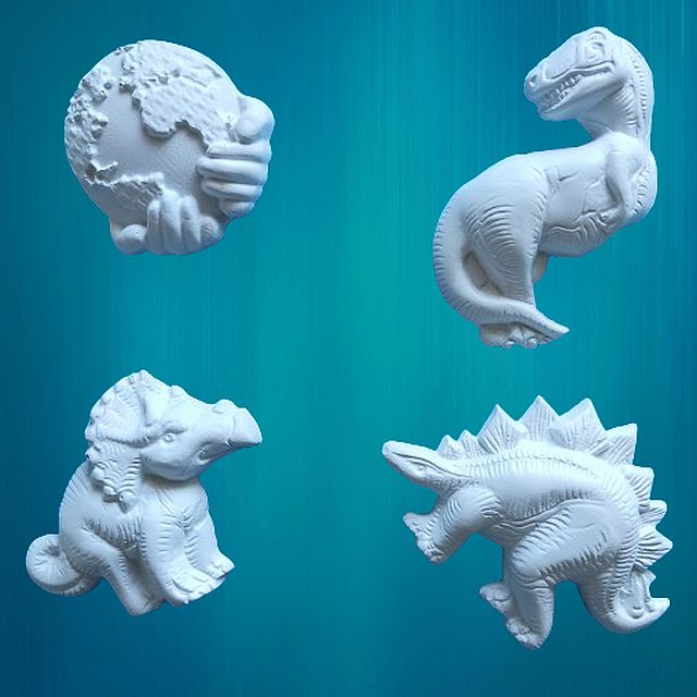 Figurine Ipsos de pictat – Planeta Pamant cu dinozauri mari, dimensiuni ...