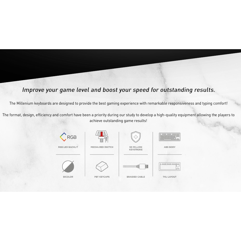 Mechanikus billentyűzet MGG Gaming, RGB, Red Switch, Driver Software ...