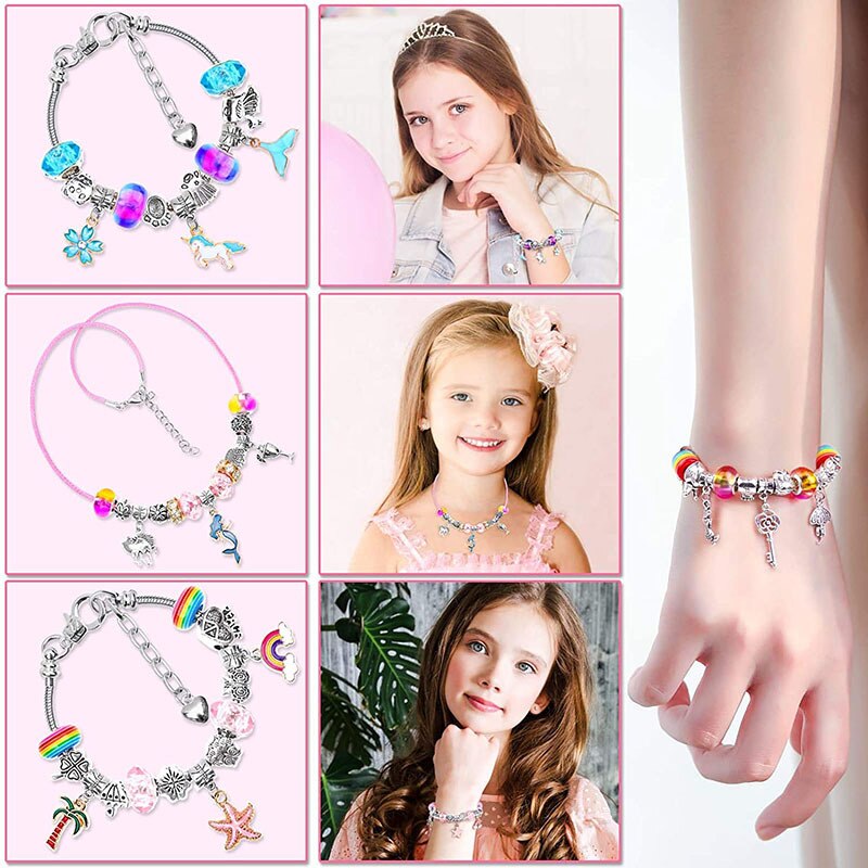 Kit de Facut Bratari Charm-uri Talismane tip Pandora, Accesorii pentru ...
