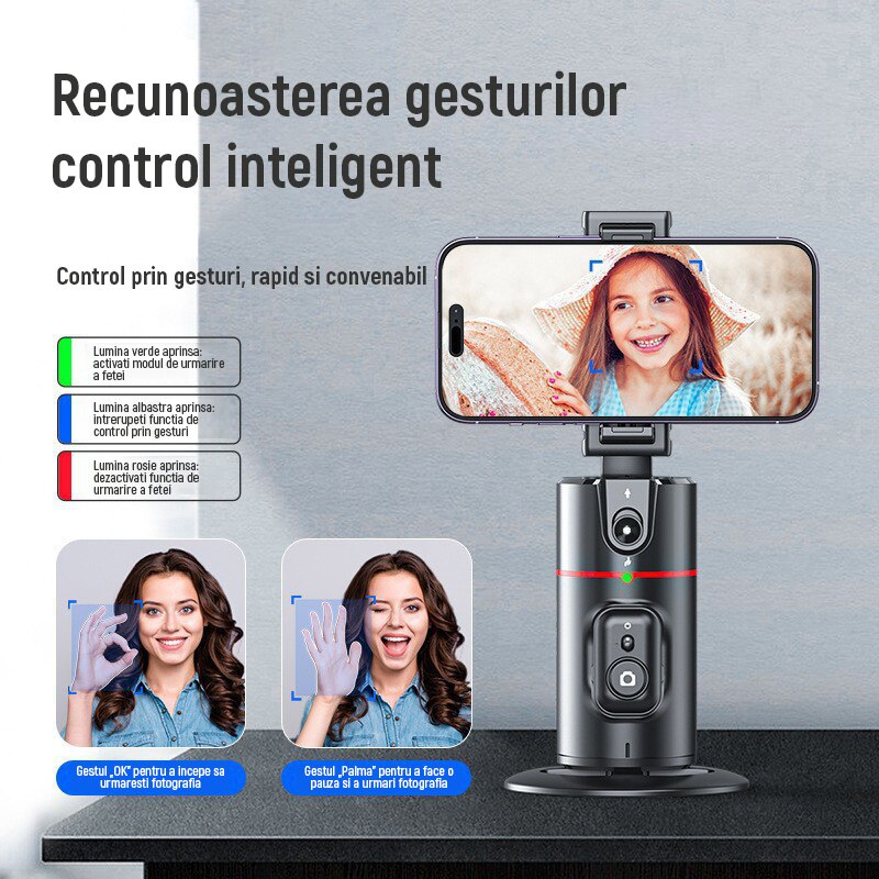 Stabilizator gimbal pentru telefon inteligent, Recunoastere Faciala ...