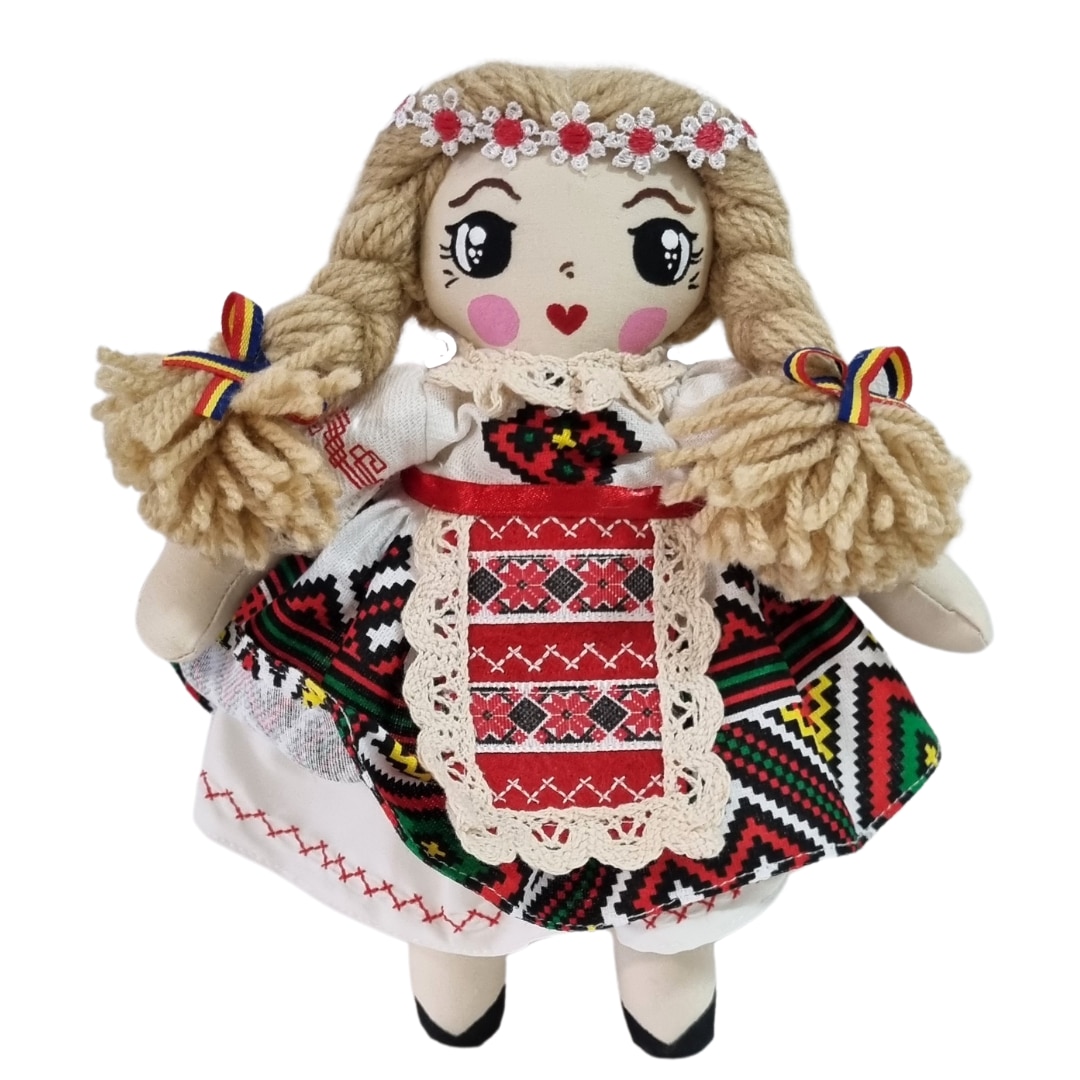 Papusa handmade traditionala romaneasca Romancuta, artizanat folcloric ...