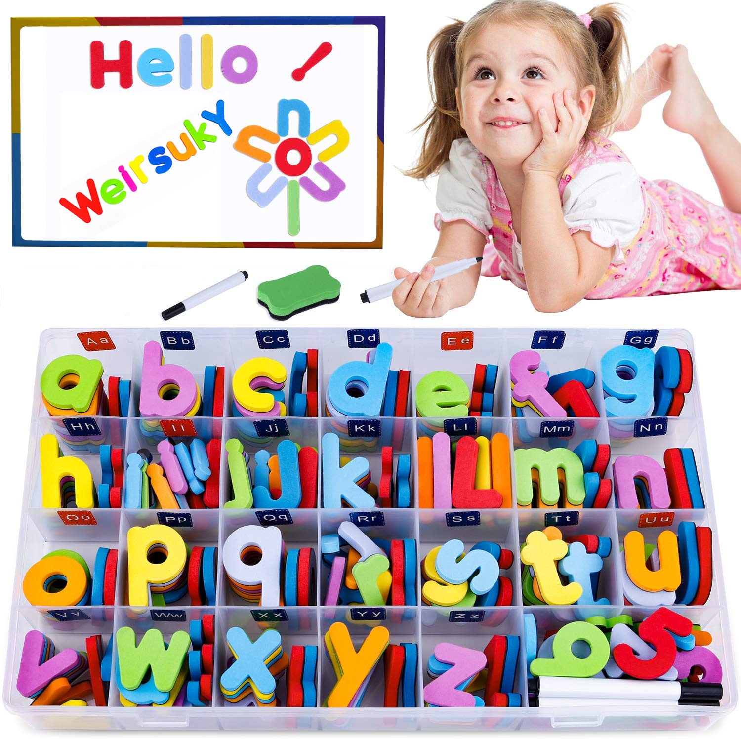 Jucarii educative pentru copii, Set 287 piese cu litere alfabet si ...