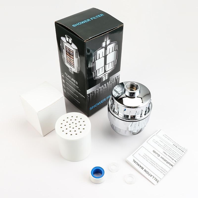 Filtru de apa pentru dus cu 20 de stagii de filtrare, Elimina ...