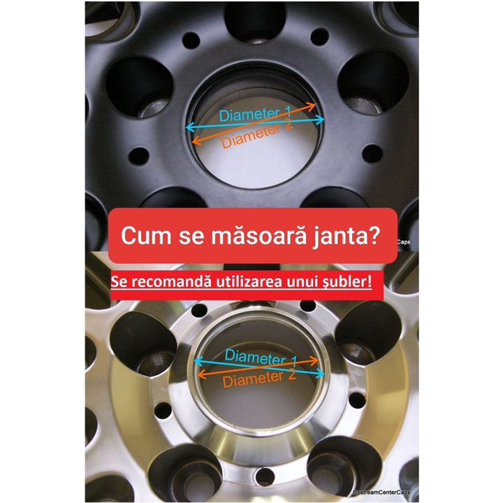 Set 4 capace jante VW Volkswagen exterior: 64mm, interior: 55mm ...
