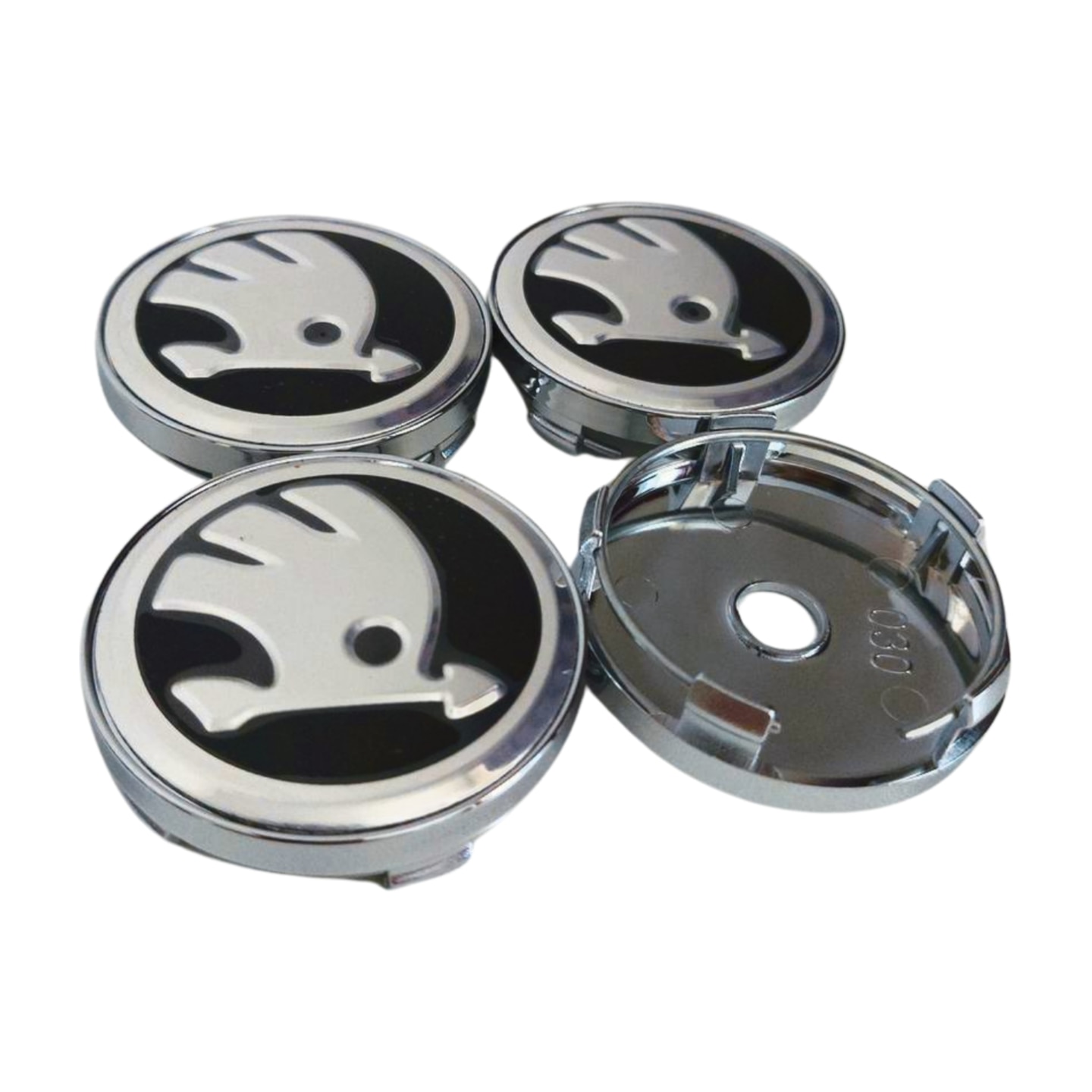 Set 4 capace jante Skoda argintii exterior: 60mm, interior: 57mm ...