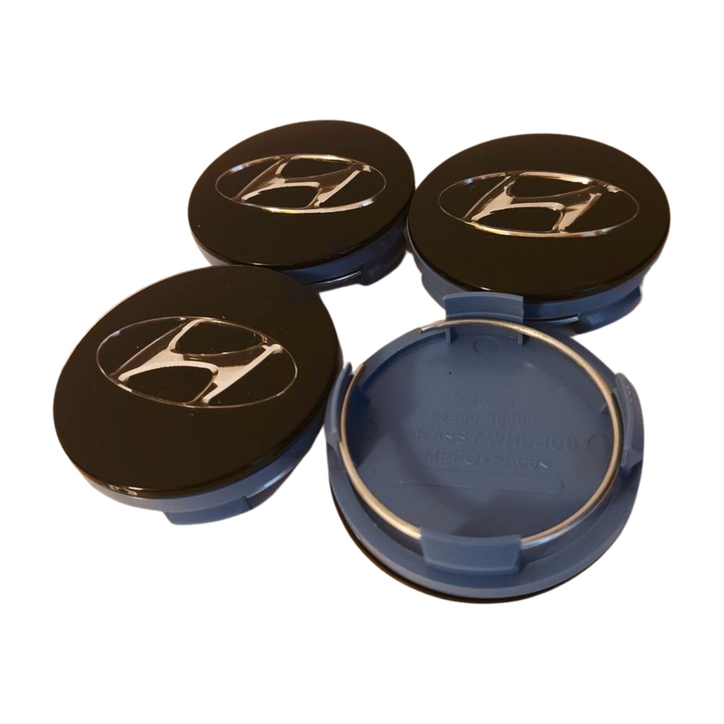 Set 4 capace jante Hyundai negre exterior: 60mm, interior: 56mm ...