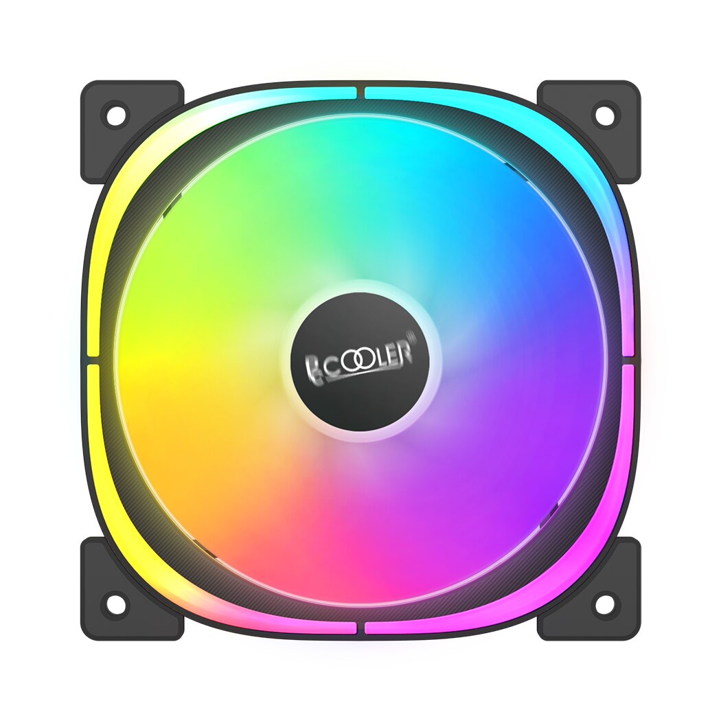 Ventilator PCCOOLER, 120mm, 600 – 1500 RPM, LED ARGB, conector 4 pin ...