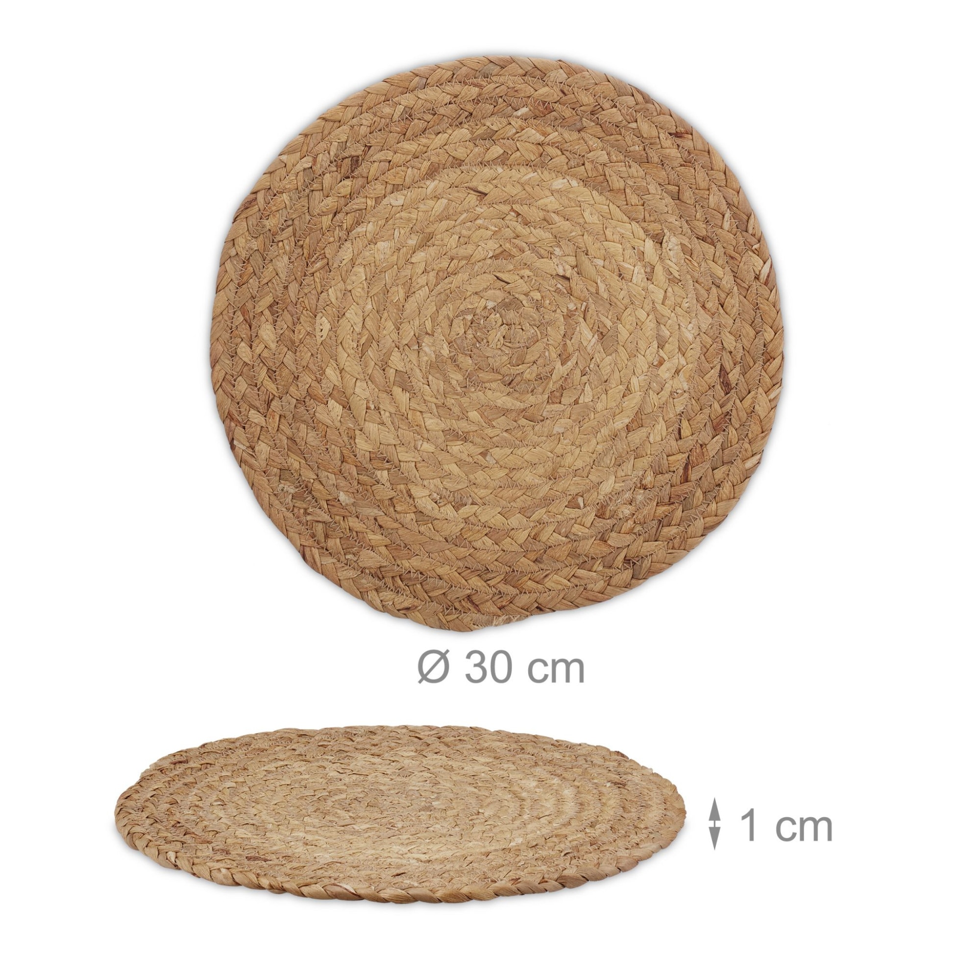 Naproane pentru masa, 6 bucati, iuta, maro, 1 x 30 cm - eMAG.ro