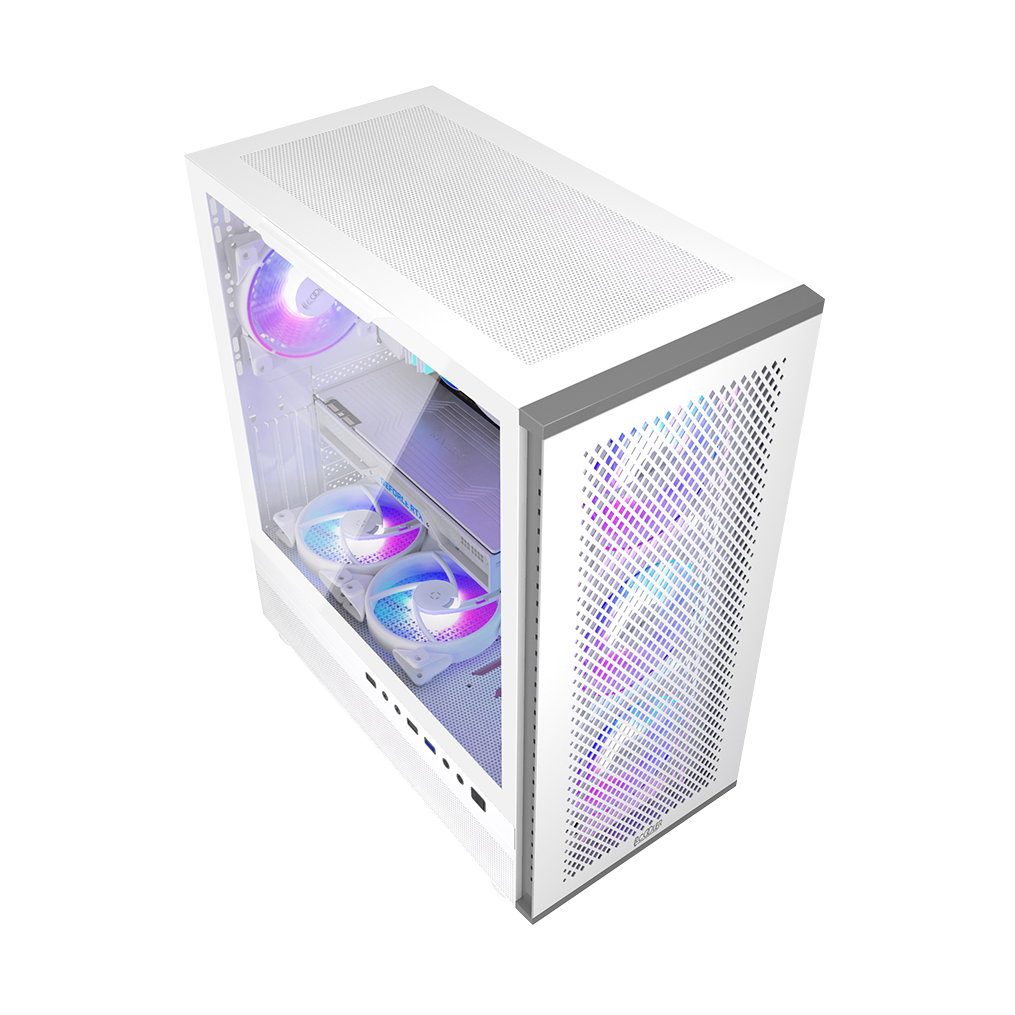 Carcasa PCCOOLER, Tower, ATX, fara sursa, sticla securizata, 3 ...