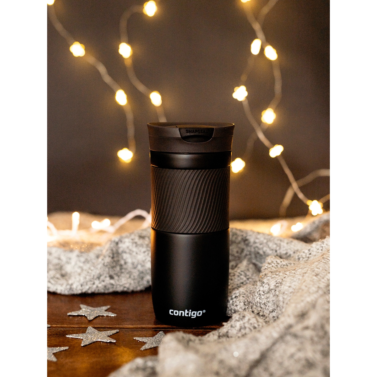 Set de cani termice Contigo Byron 470ml, Inox - gri + negru mat - eMAG.ro